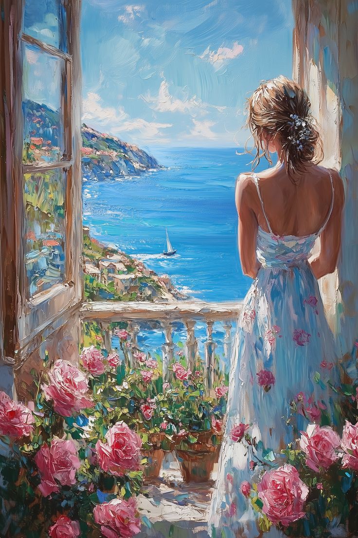 Le balcon sur la mer … – Plumes pointes palettes et partitions